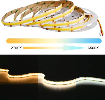 China 560LEDs COB LED Strip 90 CRI CCT Flexible COB 3M con adaptador y controlador de micro RF en venta