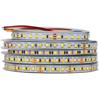 중국 공장 판매 2색 CCT LED 스트립 라이트 24v 색상 온도 조절 120led 12v 라이트 2835 LED 스트립 장식 판매용