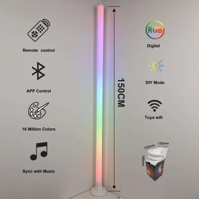 China 2024 Atmosphere Smart Home Light Rgb Led-Bodenlampe mit Eisenbasis und Fernbedienung zu verkaufen