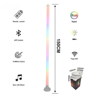 China 2024 Atmosphere Smart Home Light Rgb Led-Bodenlampe mit Eisenbasis und Fernbedienung zu verkaufen