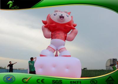 Cina Giocattoli gonfiabili animali della mascotte all'aperto gonfiabile rossa gigante del leone di ROHS per i bambini in vendita