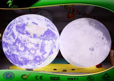 中国 導かれて膨脹可能な広告をつけることは2mのヘリウムの地球の惑星の形を風船のようにふくらませます 販売のため
