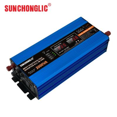Cina Inverter di carica solare da 2000w mppt inverter di potenza a onda sinusoidale modificata da 12v a 220v in vendita