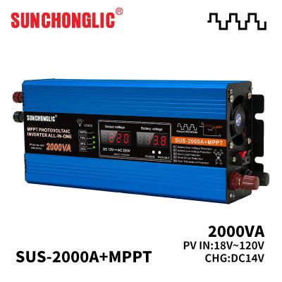 Cina Inverter di carica solare da 2000w mppt inverter di potenza a onda sinusoidale modificata da 12v a 220v in vendita