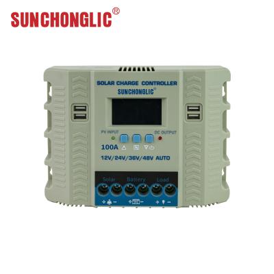 China 12v / 24v / 36v / 48v 100a Mppt Solar Charge Controller With Multi-voltage Compatibility for sale