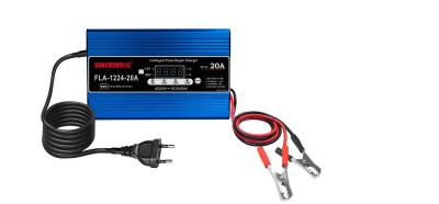 China Auto 12v 24v 20a Lifepo4 Lithium Battery With Lcd Display Smart Charger for sale