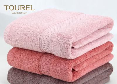 Cina Asciugamani di bagno stampati dell'hotel della mano del fronte di logo rosa o asciugamani di lusso rossi della stazione termale in vendita