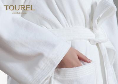 Cina 100% indumenti da notte del cotone delle donne della cialda del cotone, abiti del tessuto spugna dell'hotel del collare del kimono in vendita