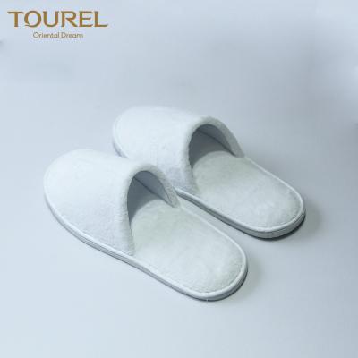 Chine Matériel de corail blanc d'ouatine non de glissement de pantoufles de pantoufles cinq étoiles faites sur commande d'hôtel à vendre