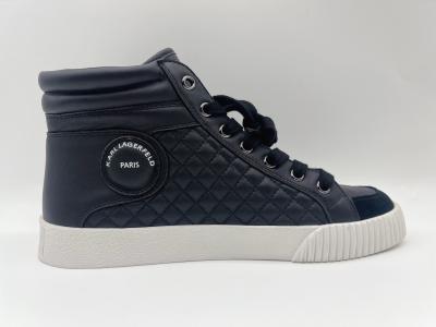 Cina Signore superiori di cuoio genuine delle scarpe di sport atletici alte nere con la chiusura lampo del metallo di Ykk in vendita