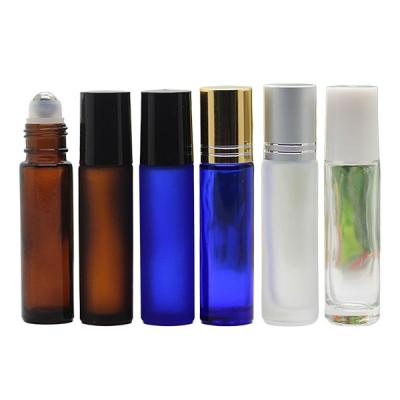 Китай 1 мл пустой роликовый шар 5 ml 10 ml ролик на флакон янтарный синий прозрачный стеклянный бутылка с крышками продается