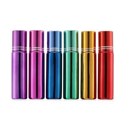 China Premium Aromatherapie 5ml 10ml Roll-On-Flaschen mit Metallic-Finish, beste Rollerball-Flaschen für ätherische Öle zu verkaufen