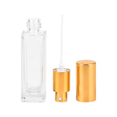 China Frascos de Perfume de Vidro Vazios com Borrifador Quadrado de 10ml e 15ml para Óleo, com Tampa, Personalizados de Luxo à venda