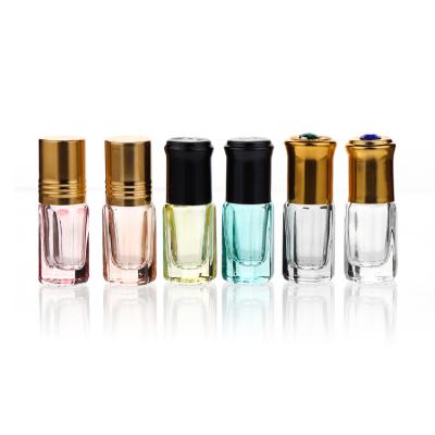 China Nuevo Rollerball Botella vacía 3ml 6ml 10ml 12ml Botellas de aceite esencial de vidrio Attar de octágono claro en venta