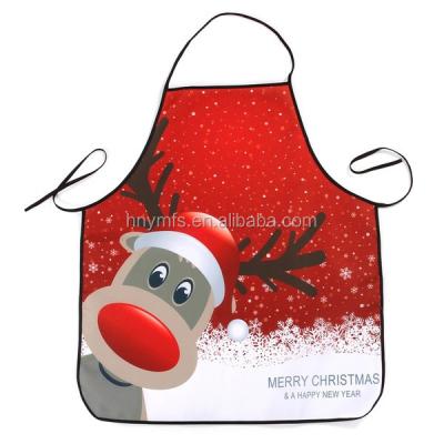 Cina Progetti la stampa per il cliente Logo Christmas Halloween Beige Full che stampa la linea lunga grembiule del cotone di Cooking Kitchen Bib del cuoco unico con le tasche in vendita