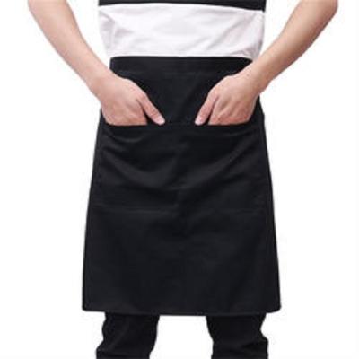 Cina Grembiule di Length Black del cuoco unico del grembiule di Logo Waitress Short Waiter Waist del barista dei bistrot impermeabili di Cotton Kitchen Bar mezzo per pulire in vendita