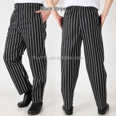 Cina il panettiere a strisce Kitchen Cooking del ristorante eccellente di qualità del rifornimento della fabbrica dell'indumento uniforma i pantaloni uniformi del cuoco unico unisex della banda in vendita