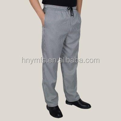 Cina La qualità superiore progetta l'abbigliamento per il cliente che dei cuochi unici degli abiti da lavoro i pantaloni uniformi con la chiusura lampo pilotano i pantaloni controllati dei cuochi unici in vendita