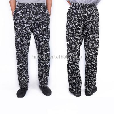 Cina Cucina elastica stampata della cintura che cucina il cuoco unico Pants della stampa di Pants Worker Uniforms del cuoco unico in vendita