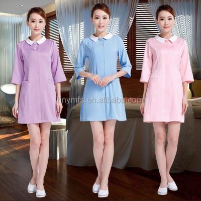 中国 多製造業者/綿の看護婦 Beautician Coat Clothing白い実験室のコートの長い袖の博士の実験スーツ 販売のため