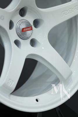 중국 Custom Forged Nismo Rays 57CR Wheels 370Z 350Z Clubsport White rims 판매용