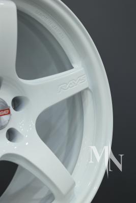 중국 Custom Forged Nismo Rays 57CR Wheels 370Z 350Z Clubsport White rims 판매용
