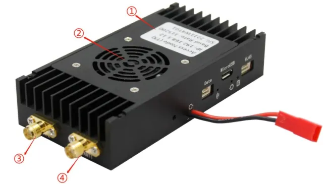 Rugged 30Mbps Mini Size Light Weight Low Lantency Drone Video Data Transmitter