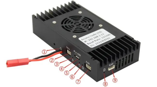 Rugged 30Mbps Mini Size Light Weight Low Lantency Drone Video Data Transmitter