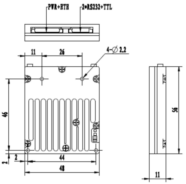 ZKmanet 3460H-UAV dimensions diagram