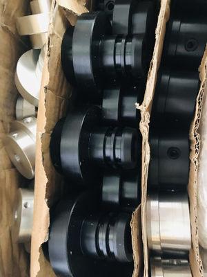 Injection-molded plastic component detail for oilfield accessory production