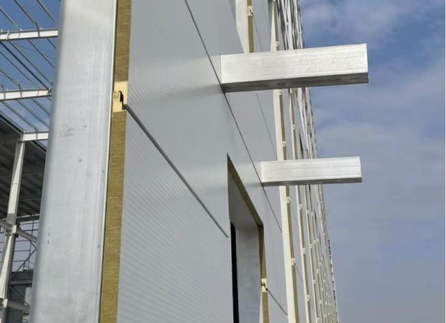 Fire Rated Rock Wool Sandwich Panel product image showing construction and application