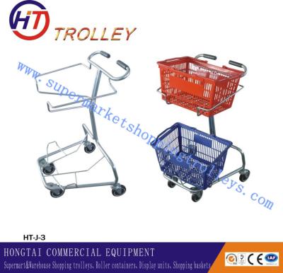 Cina Due - carrello di acquisto del metallo del canestro con quattro ruote per il supermercato/deposito in vendita
