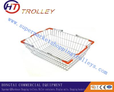 Cina Il trattamento su ordinazione porta il cestino della spesa d'acciaio del supermercato del metallo 20 litri in vendita