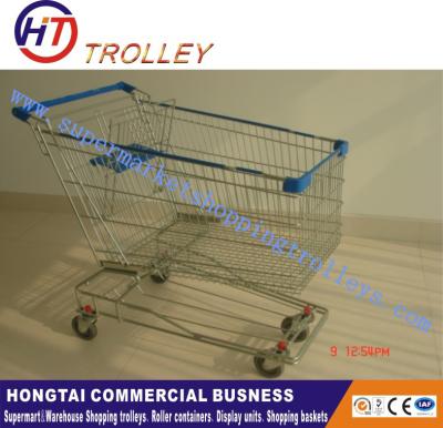 Cina Carrello di compera delle ruote del filo di acciaio quattro, carrello del supermercato in vendita