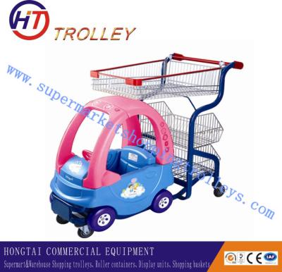 Chine Chariots uniques à achats de supermarché avec le logo fait sur commande, caddie d'enfants à vendre