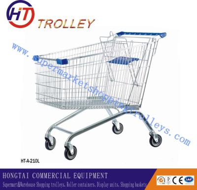 Chine Logo Pinted de 210 de litre de supermarché chariots plaqué par chrome standard à caddie à vendre