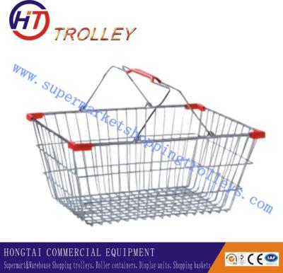 Cina Piccolo cestino della spesa del metallo del supermercato durevole con la maniglia di plastica della presa molle in vendita
