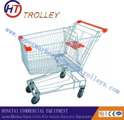 Cina Grande carrello d'acciaio del supermercato del metallo con i sedili del bambino spiegati in vendita