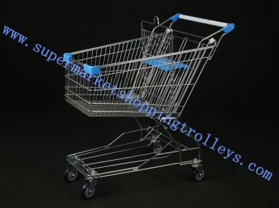 Cina Carrelli d'acciaio di acquisto del supermercato di spiegamento del metallo di bassa potenza con il bambino Seat in vendita