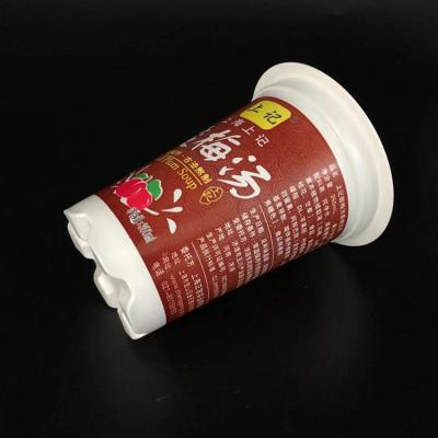 중국 55mm 바닥 플라스틱 요구르트 컵 350g 밀봉 필름 뚜껑이 있는 12 Oz 아이스크림 컵 판매용