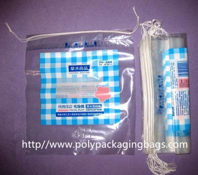 중국 의복 포장을 위한 개인화된 명확한 HDPE/LDPE 졸라매는 끈 비닐 봉투 판매용