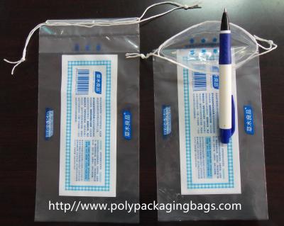 중국 의복 포장을 위한 개인화된 명확한 HDPE/LDPE 졸라매는 끈 비닐 봉투 판매용