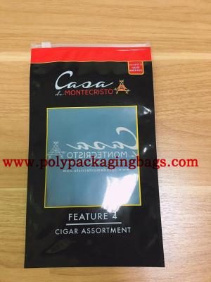 China Wiederversiegelbare des Schieber-Reißverschluss-und Fenster-OPP Zigarren-Tabak-Tasche zu verkaufen