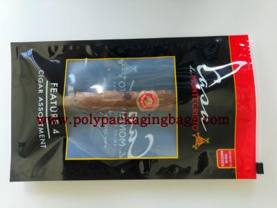 China Wiederversiegelbare des Schieber-Reißverschluss-und Fenster-OPP Zigarren-Tabak-Tasche zu verkaufen