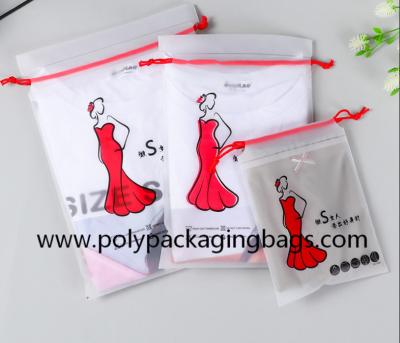 Κίνα 20mic παγωμένες πλαστικές Drawstring τσάντες της EVA για τις καθημερινές ανάγκες προς πώληση