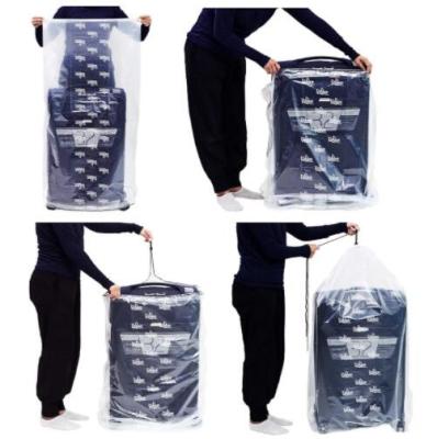 China PET TPCH 0.07mm Plastikzugschnur-Speicher-Taschen für Kleidung zu verkaufen