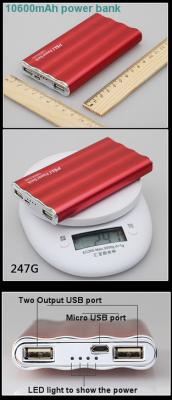 Cina La Banca doppia di alluminio 5200mAh di potere di USB in vendita
