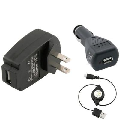 Китай 3 набор заряжателя USB Micro in-1 1Amp всеобщий черный/белизна для сотового телефона HTC продается