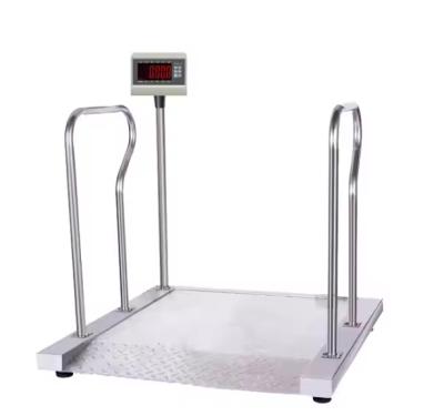 China Digital Hospital Wheelchair Weighing Scale Multifunction Bench Weighing Scale 300kg for sale