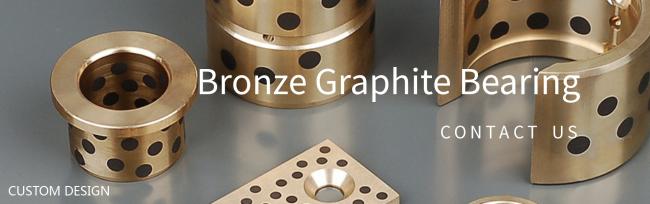 Bronze Graphite Bearing,Guide bush with collar, Bronze with solid lubricant